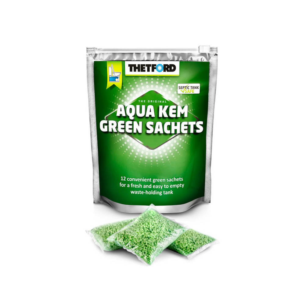 Aqua Kem Sachets Green 12 Pack – Thetford Eco-Friendly Caravan Waste S ...